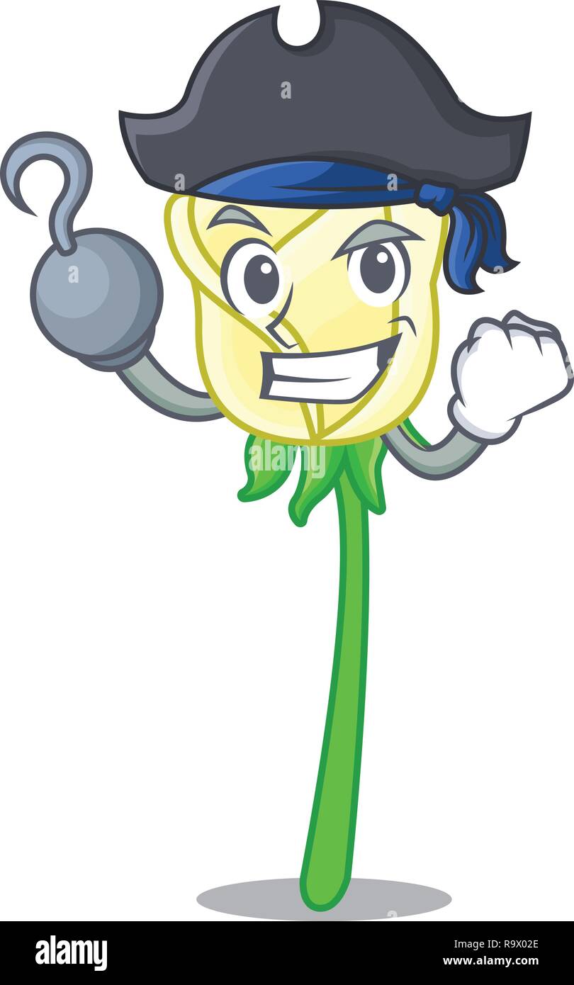 Pirate white rose in the shape cartoon Stock Vector Image & Art - Alamy