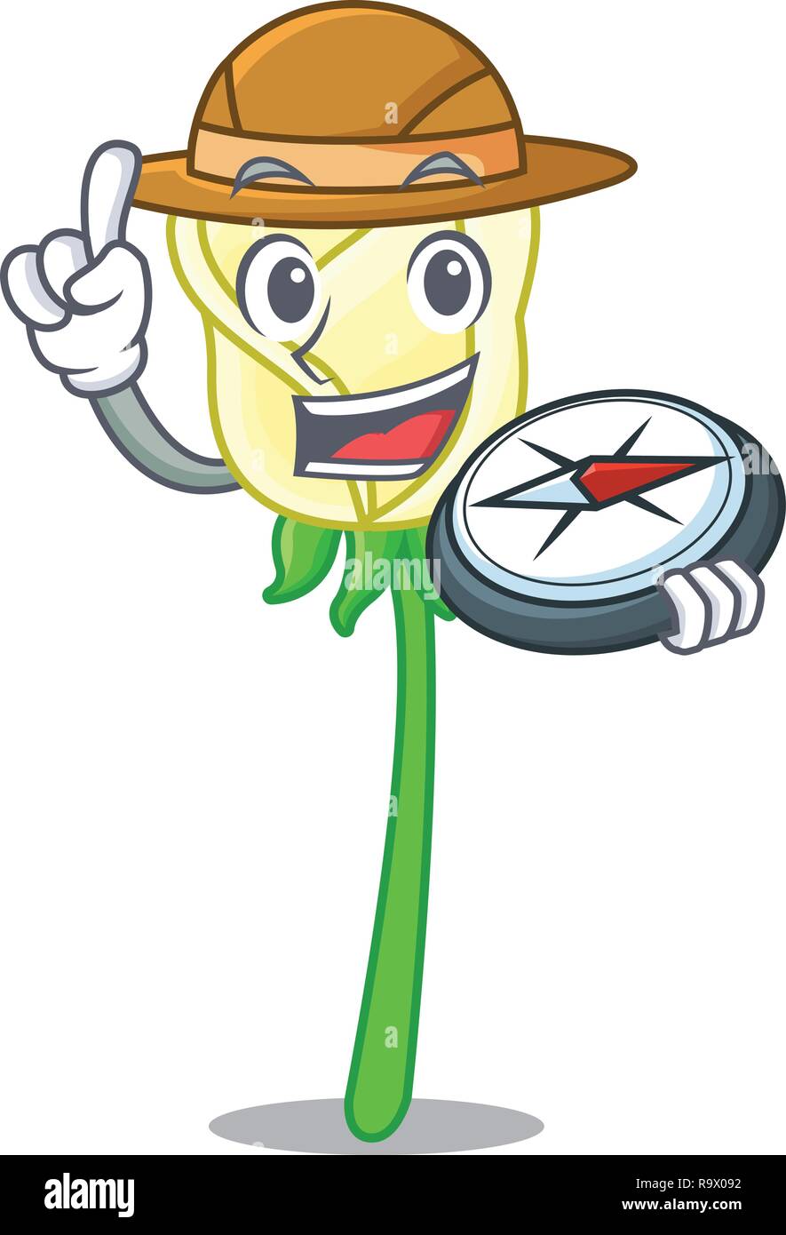 Explorer white rose the on character table Stock Vector Image & Art - Alamy