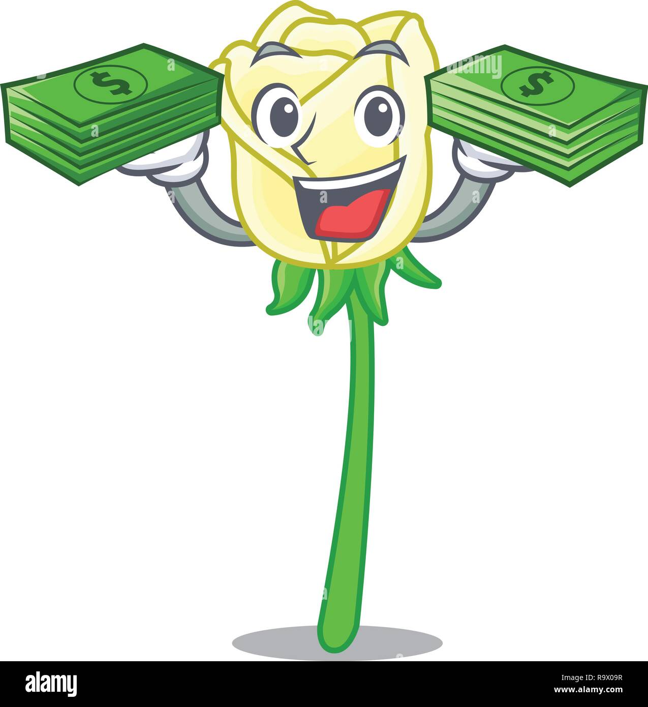 Money rose Stock Vector Images - Alamy