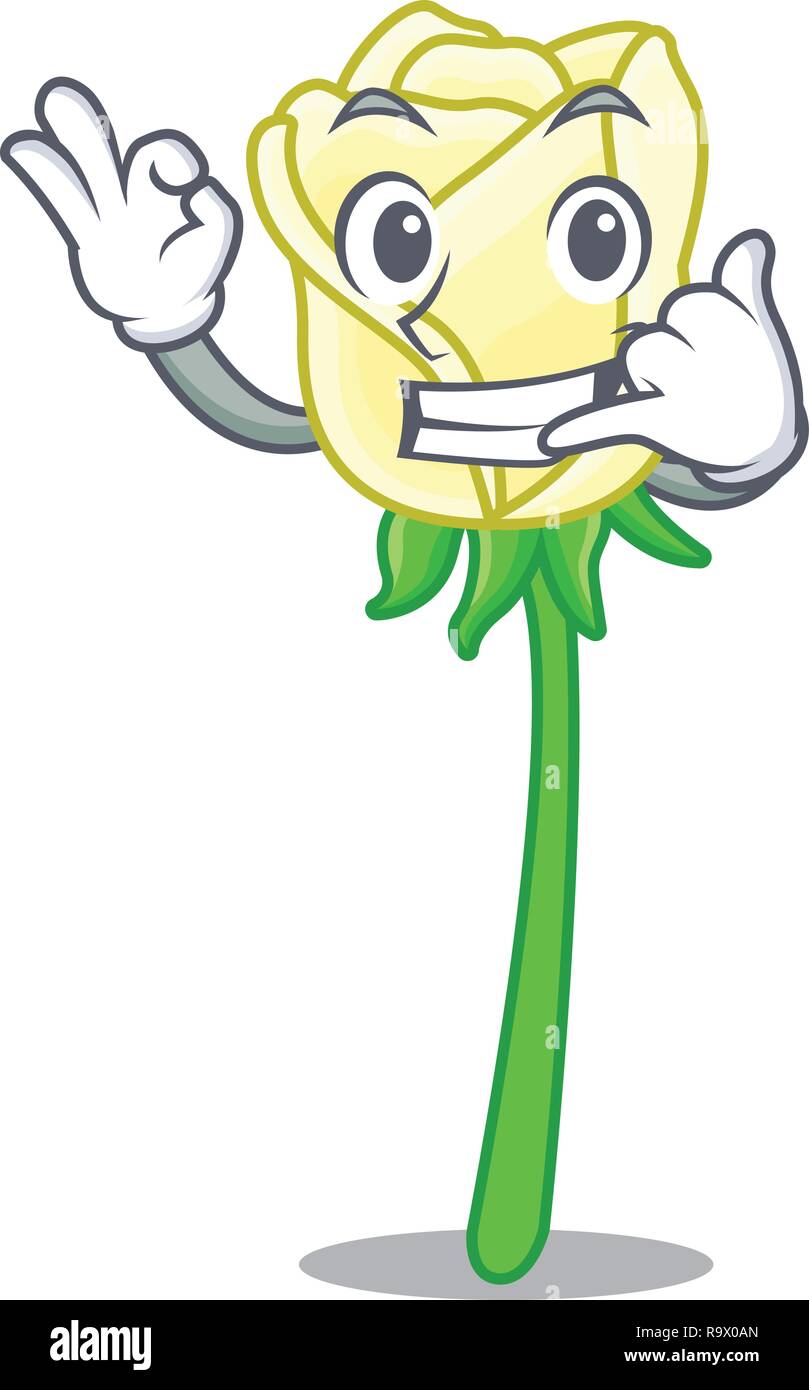Call me beautiful white rose on the cartoon Stock Vector Image & Art ...
