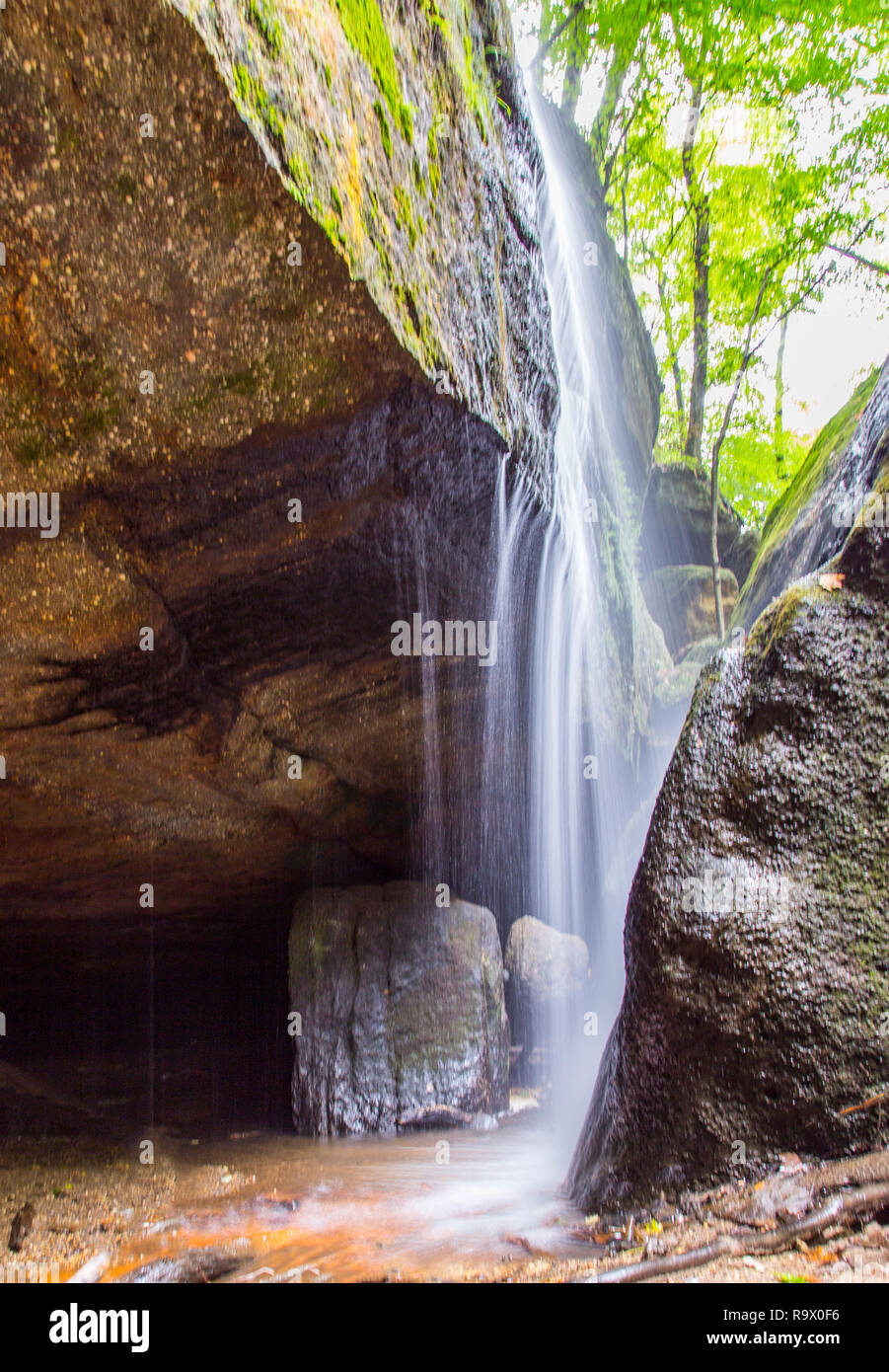 unique waterfall, nature trail, hiking, hidden, beauty Stock Photo - Alamy