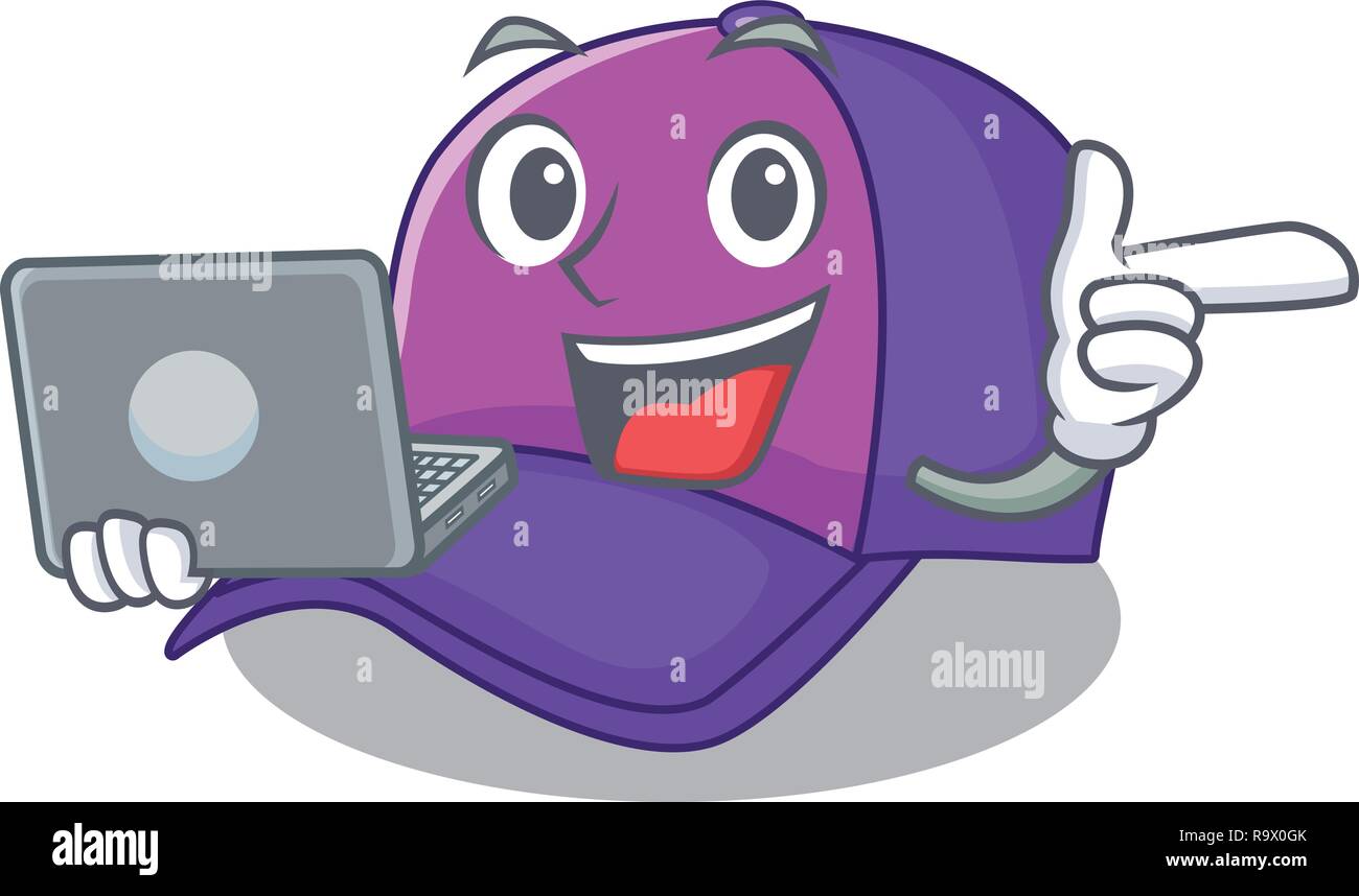 With laptop cap shape in the a cartoon Stock Vector Image & Art - Alamy