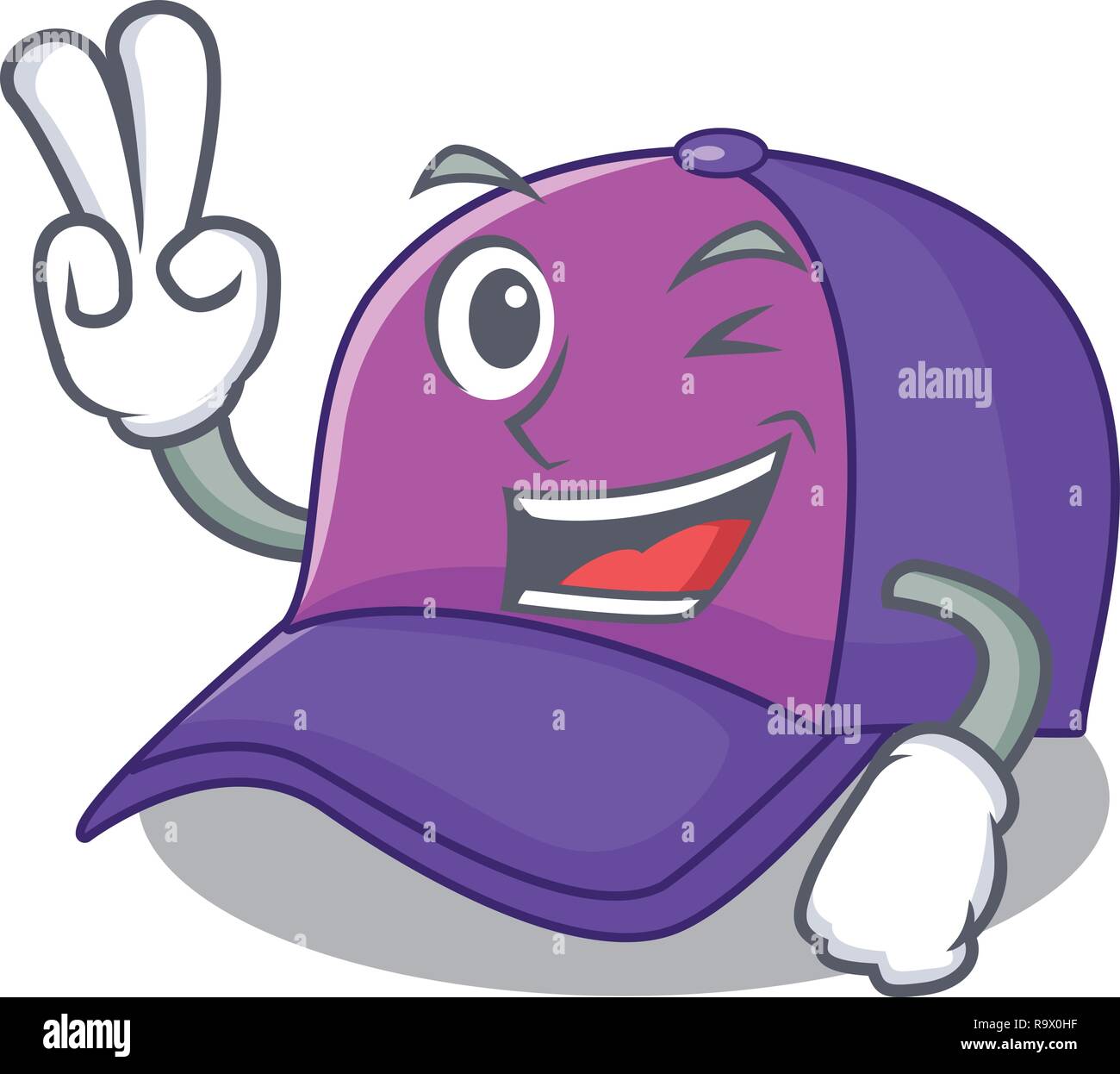 Two finger isolated cap in the a mascot Stock Vector Image & Art - Alamy