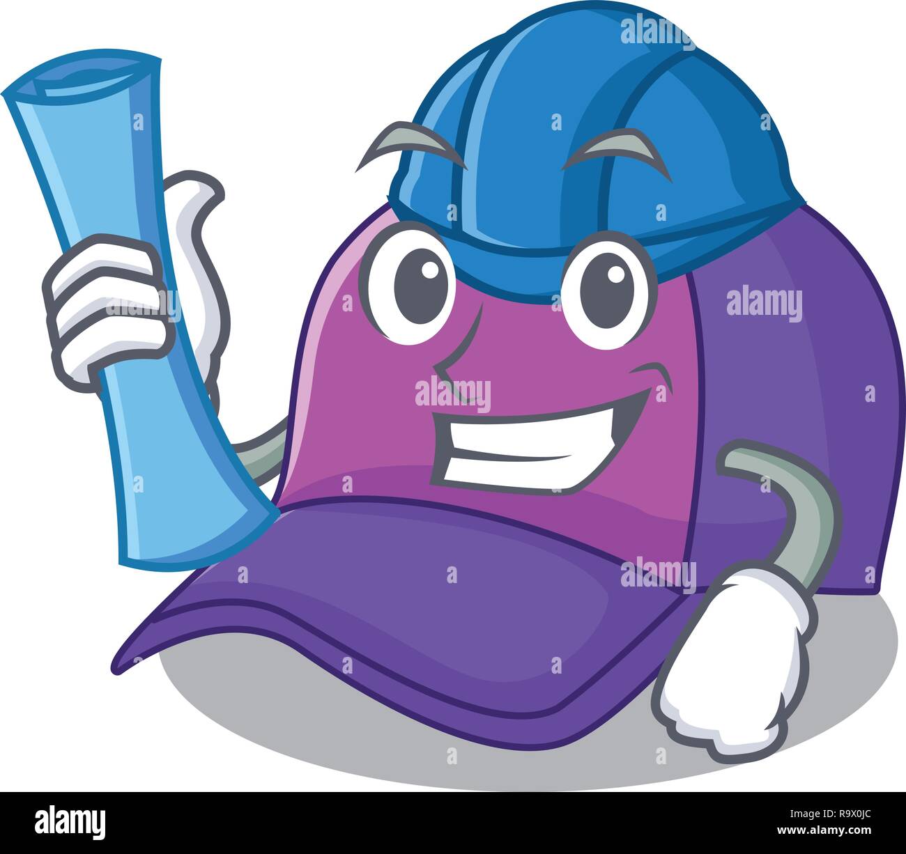 Architect isolated cap in the a mascot Stock Vector Image & Art - Alamy