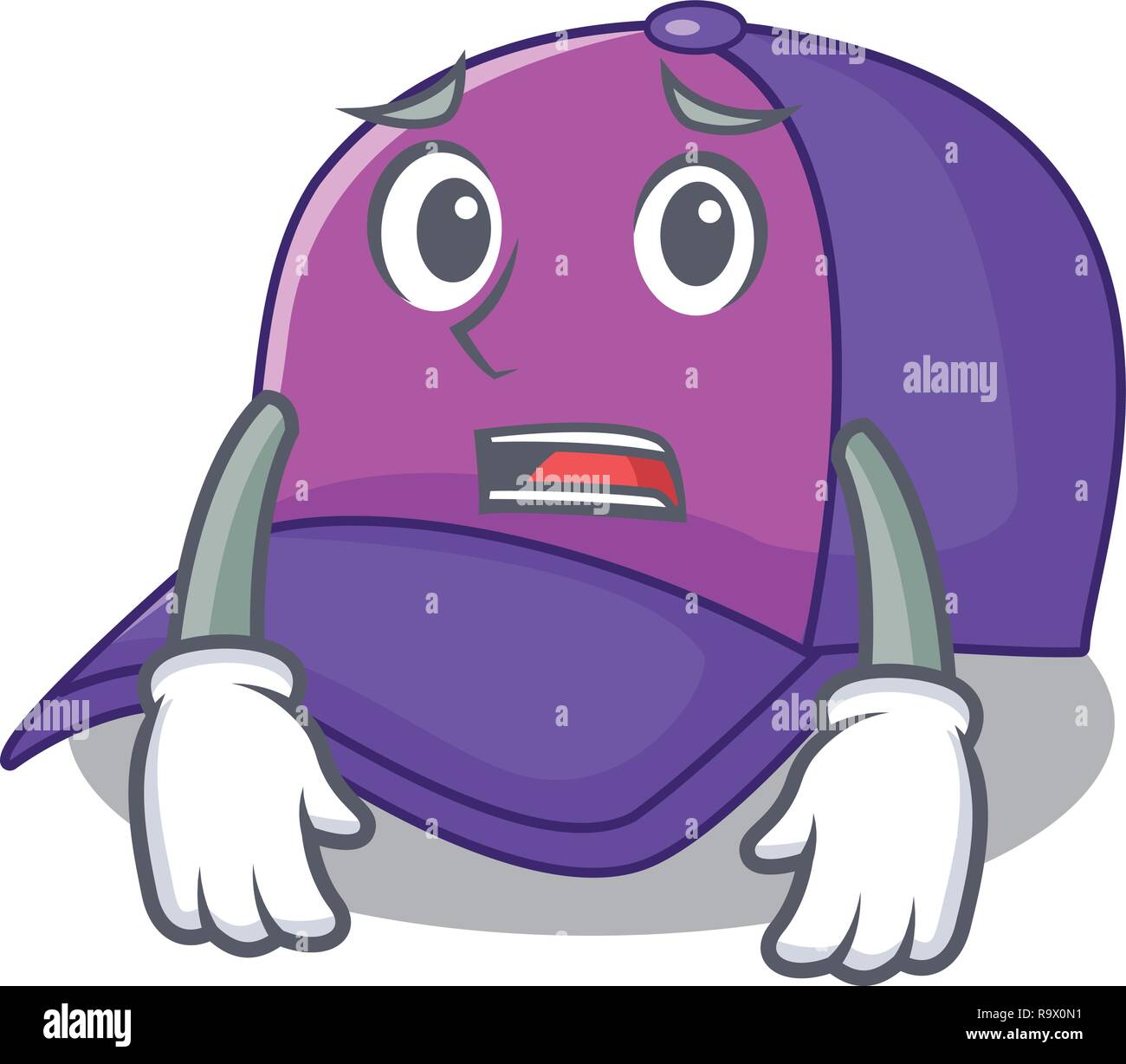 Afraid cap character in the shape funny Stock Vector Image & Art - Alamy