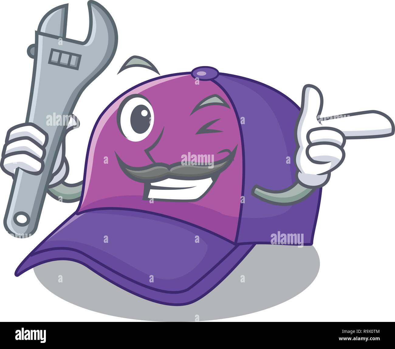 Mechanic baseball cap in shape cartoon beautiful Stock Vector Image ...