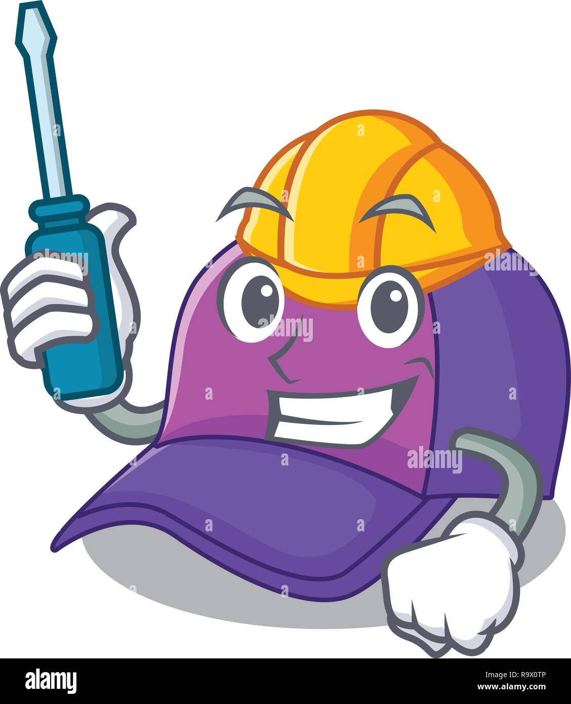 Automotive baseball cap in shape cartoon beautiful Stock Vector Image ...