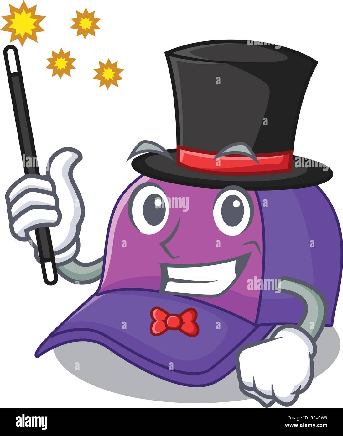 Magician baseball cap in shape cartoon beautiful Stock Vector Image ...