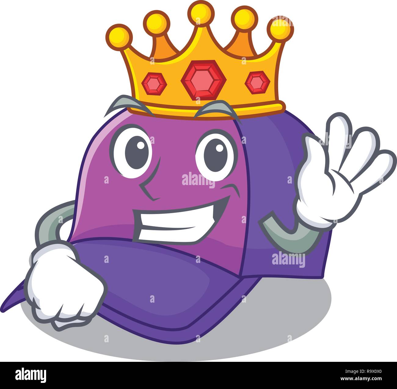 King baseball cap in shape cartoon beautiful Stock Vector Image & Art ...