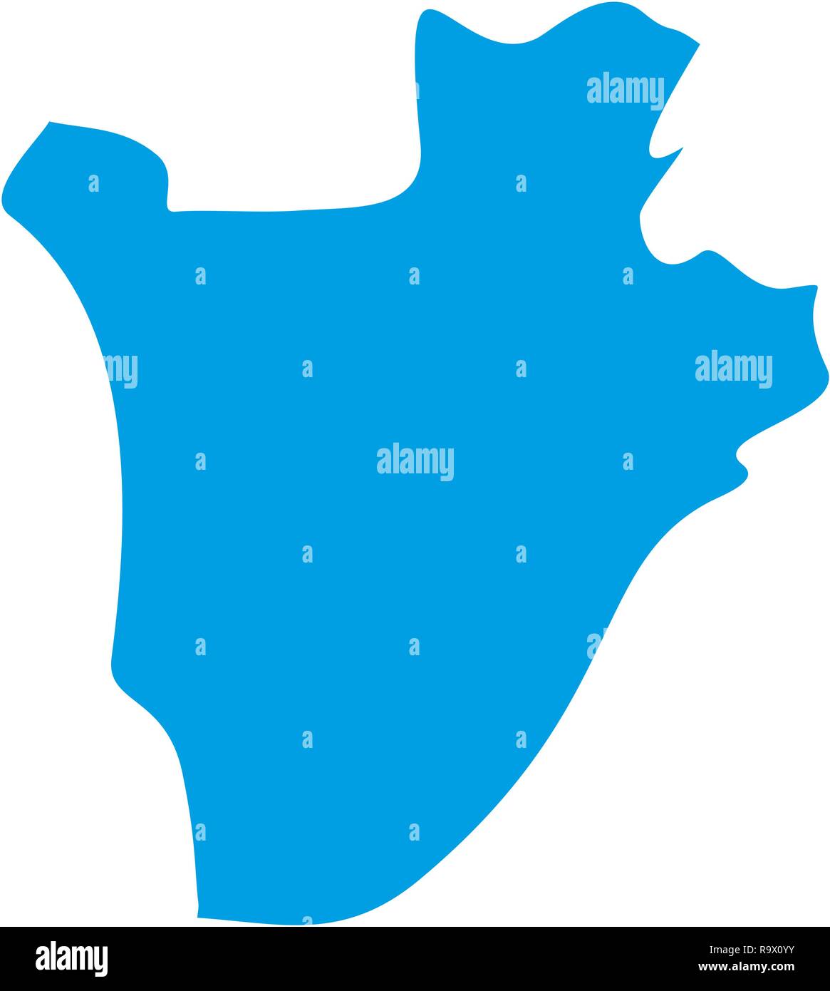 Map Of Burundi Silhouette Of Burundi Map Vector Illustration Stock