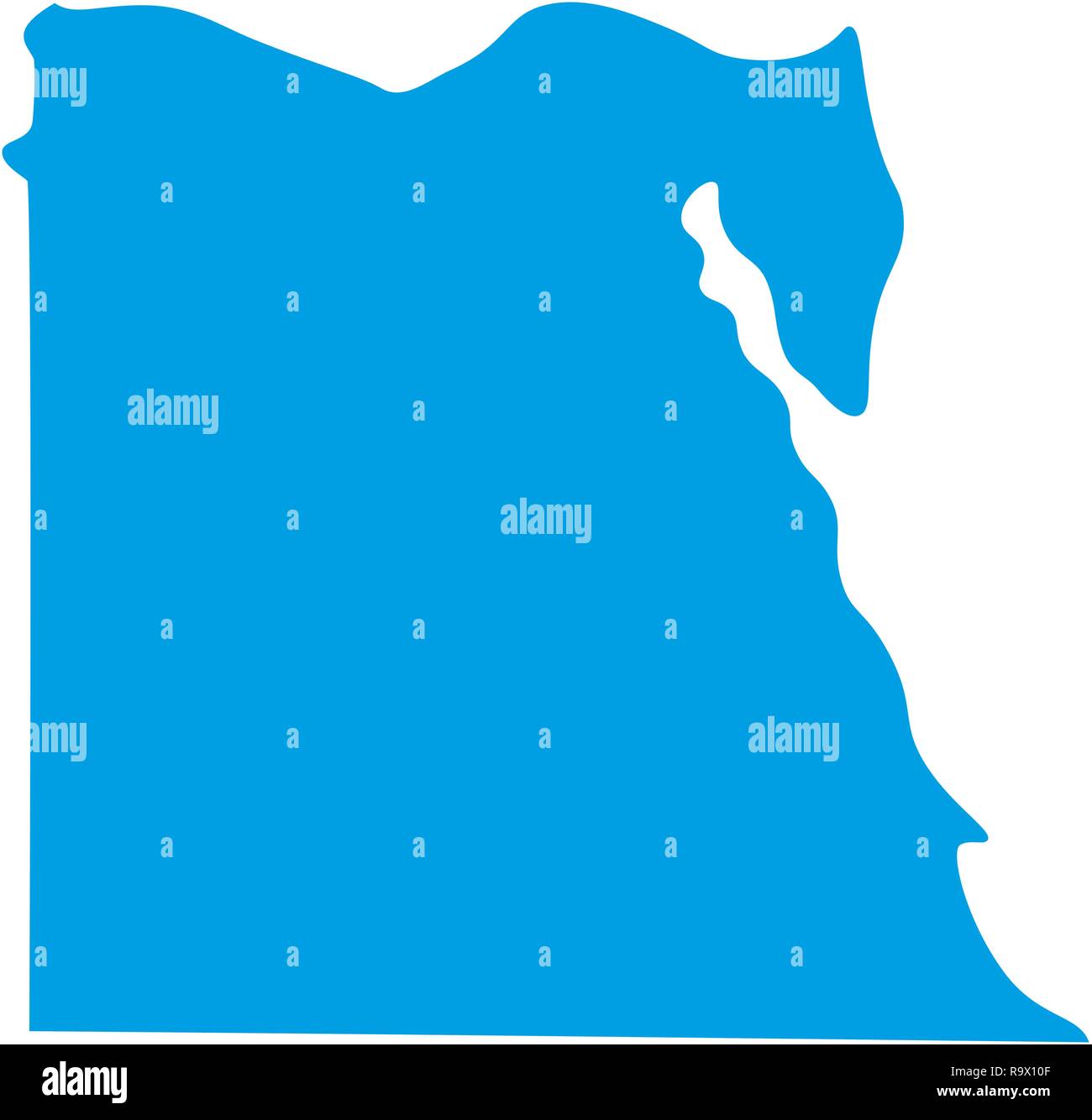 map of Egypt. Silhouette of Egypt map vector illustration Stock Vector ...