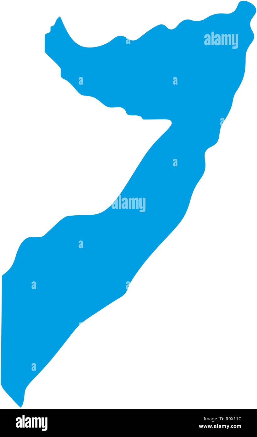 map of Somalia. Silhouette of Somalia map vector illustration Stock ...