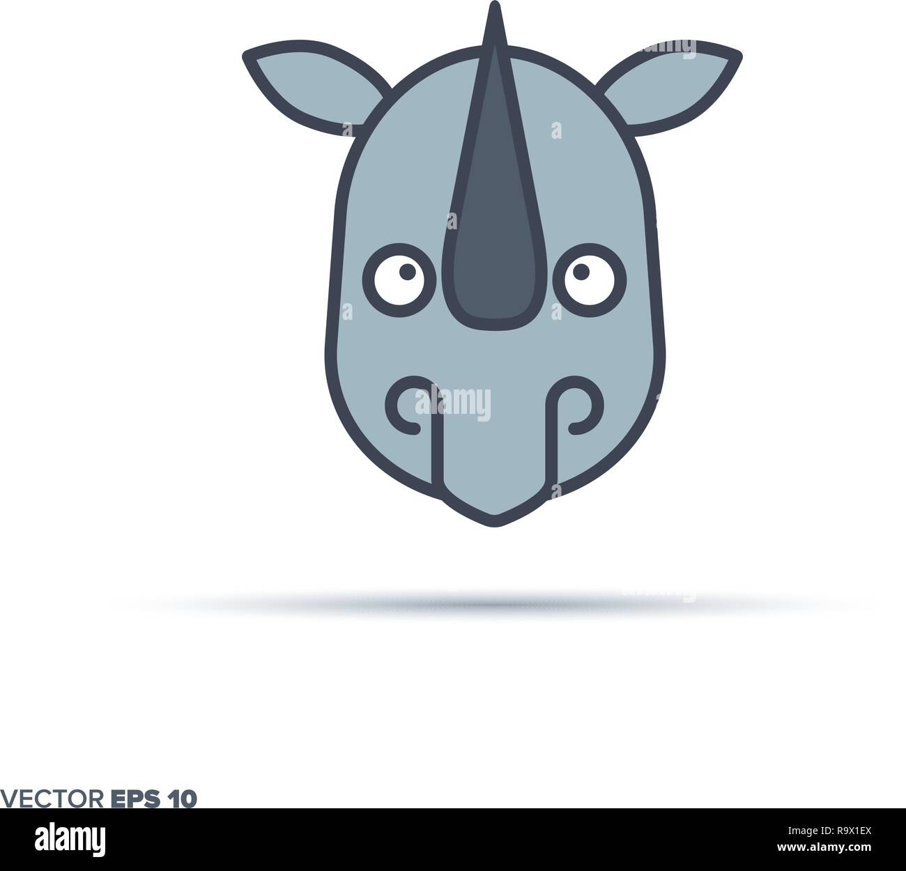 Rhino outline Stock Vector Images - Alamy