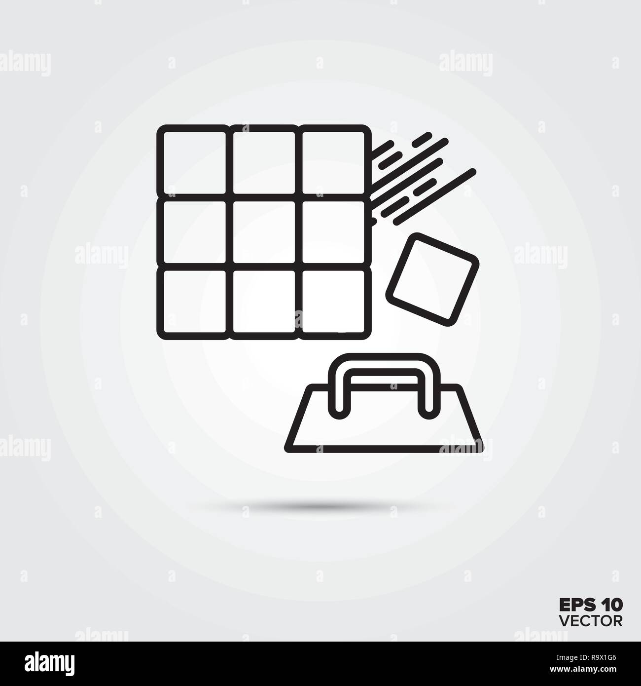 tile flooring line icon vector illustration. Home decoration and ...