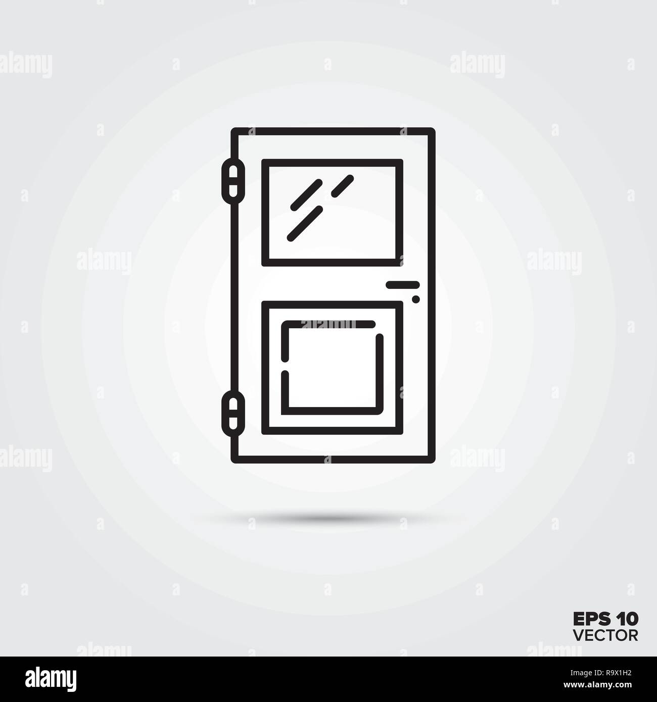 Door panel line icon vector illustration. Home decoration and interior ...