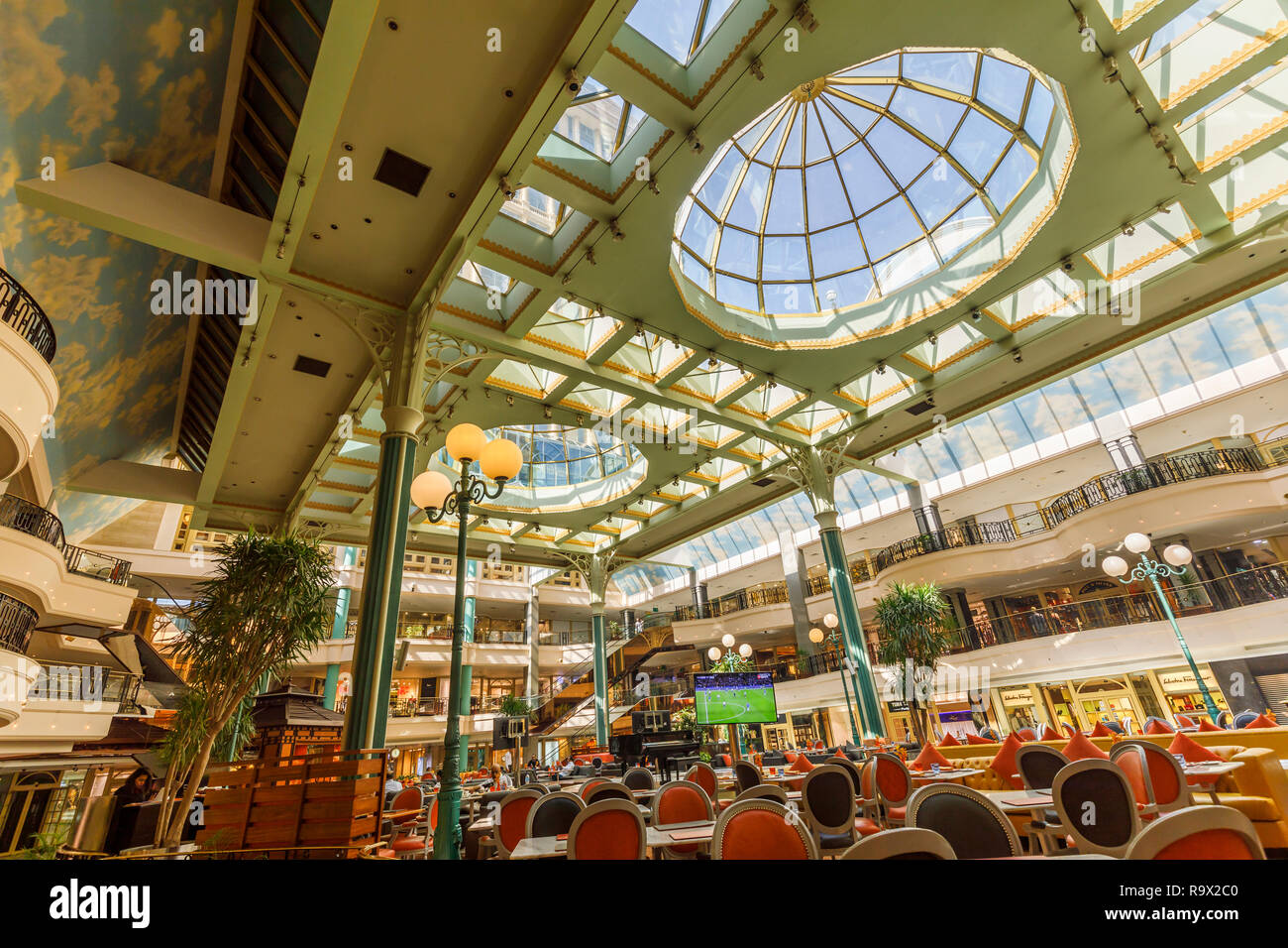 Interior of the modern light and airy First Mall, La Gourmandise, part ...