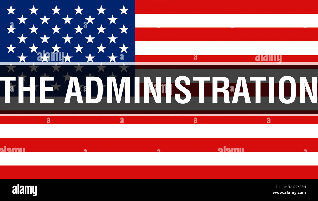 The Administration election on a USA background, 3D rendering. United ...