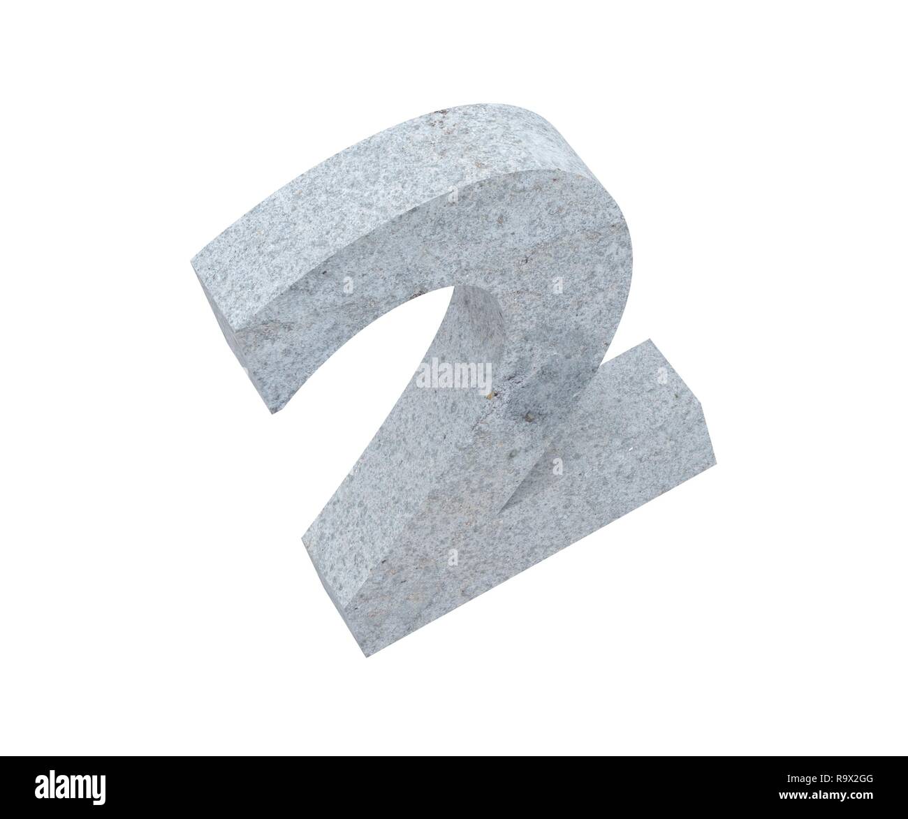 3D rendering concrete number 2 two. 3D render Illustration Stock Photo ...
