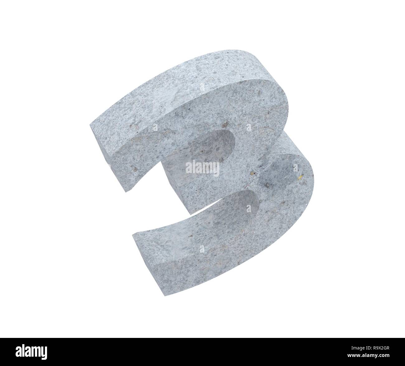 3D rendering concrete number 3 three. 3D render Illustration Stock ...