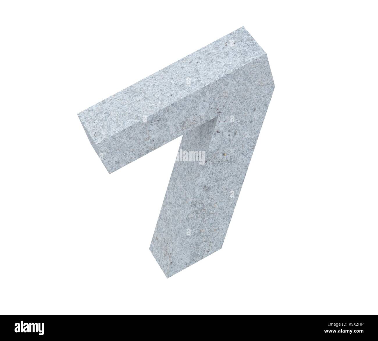 3D rendering concrete number 7 seven. 3D render Illustration Stock ...