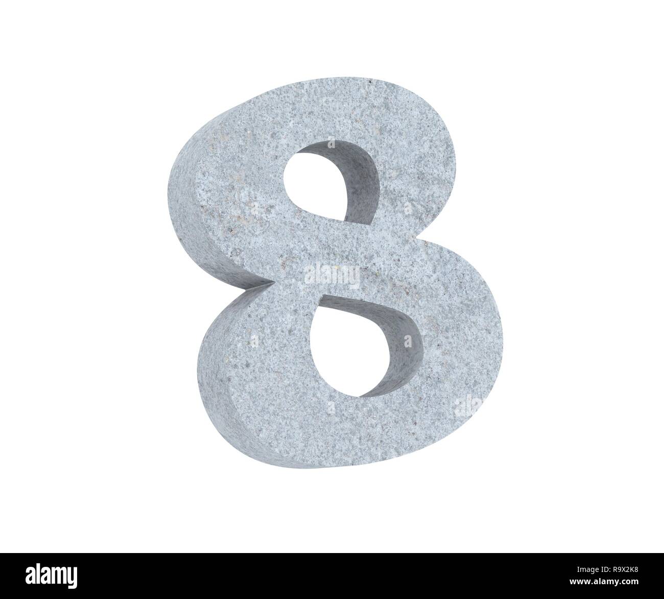3D rendering concrete number 8 eight. 3D render Illustration Stock ...