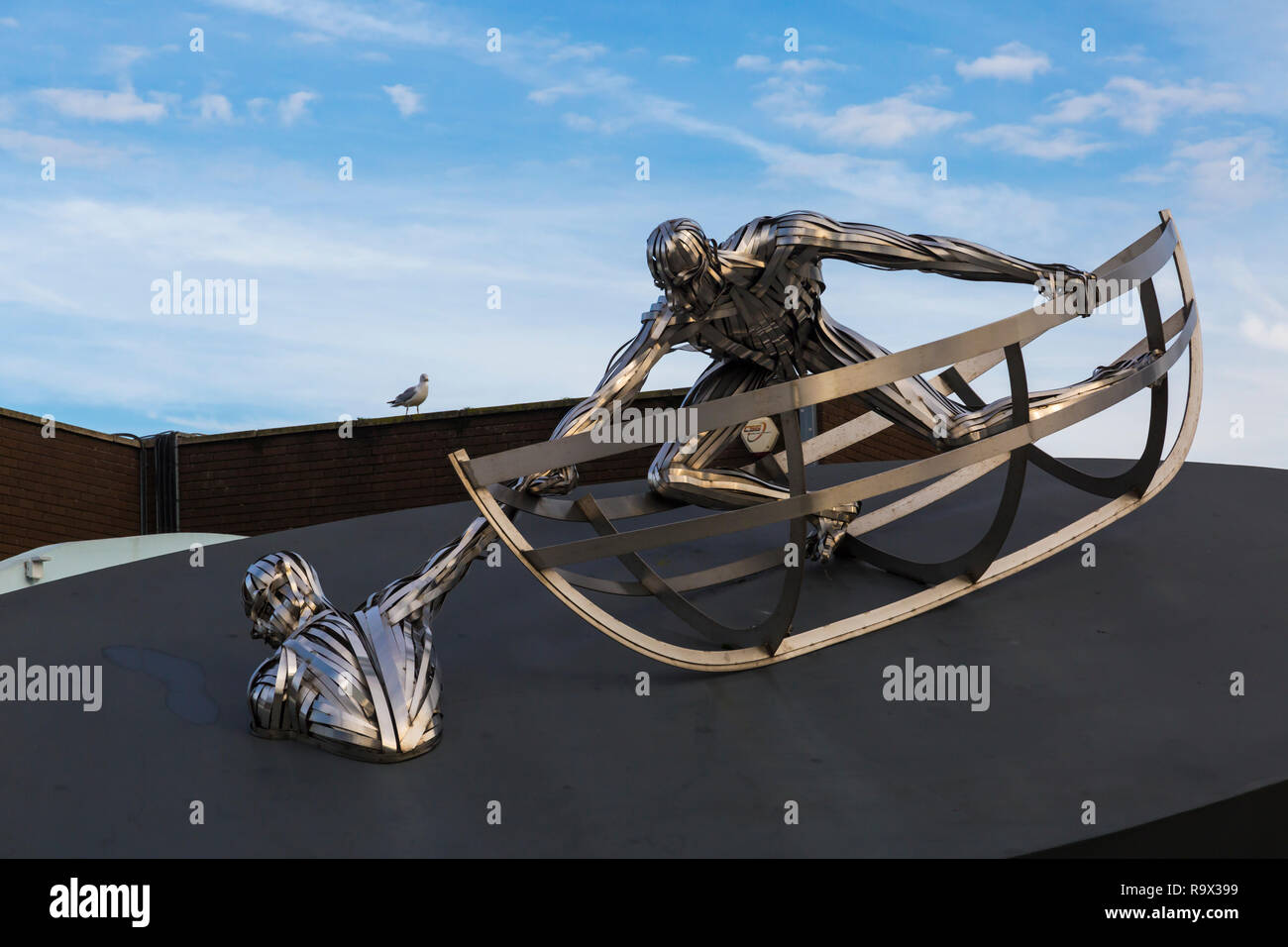 the RNLI memorial sculpture beacon of hope at the RNLI headquarters in ...