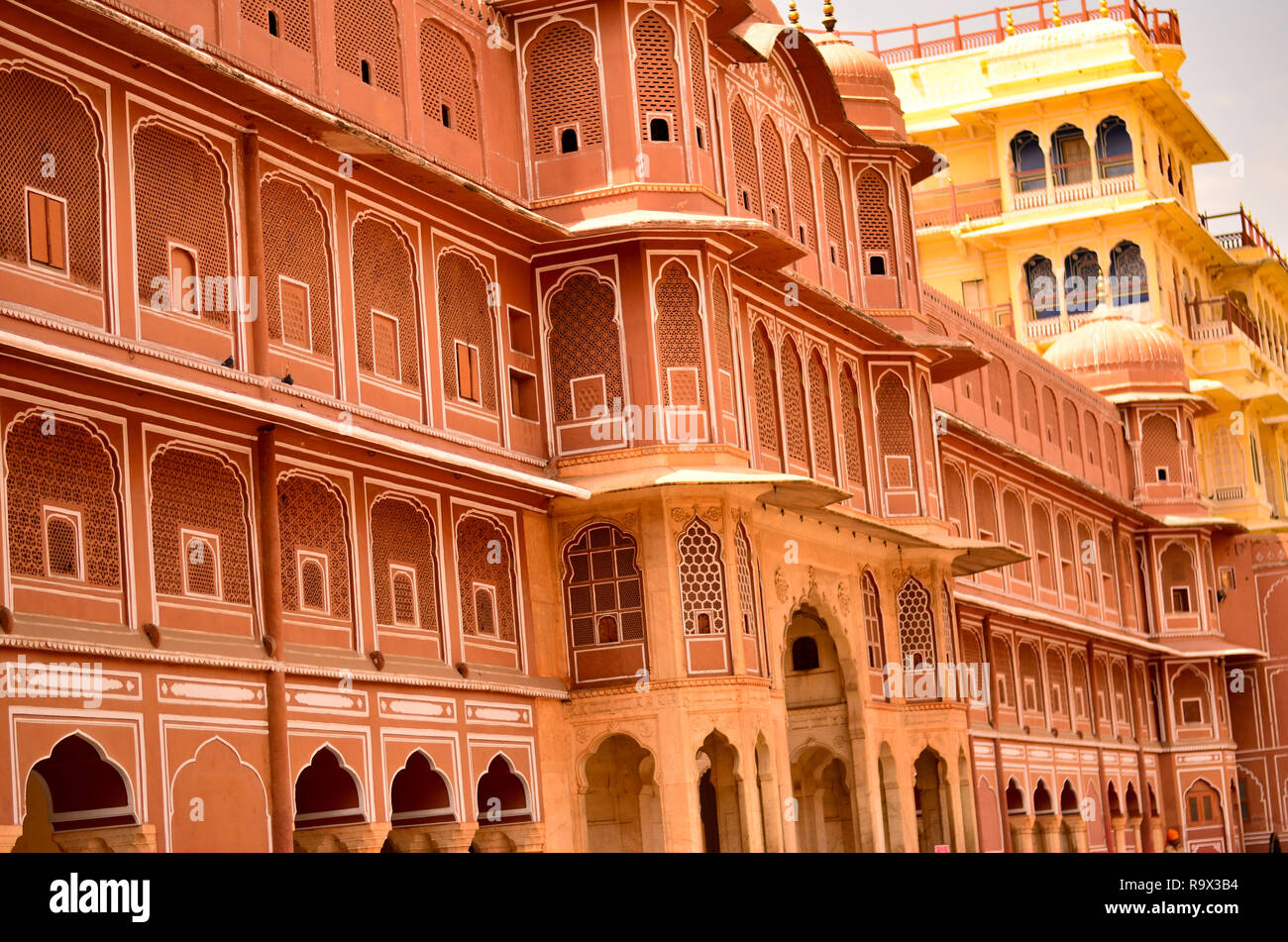 Section of City Palace, which includes the Chandra Mahal and Mubarak ...