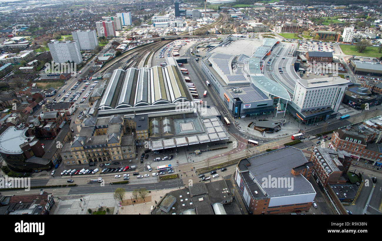 Ariel view of train station hi-res stock photography and images - Alamy