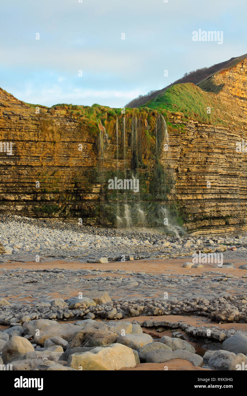What is known locally as the "Magic waterfall" a seasonal flow of water ...