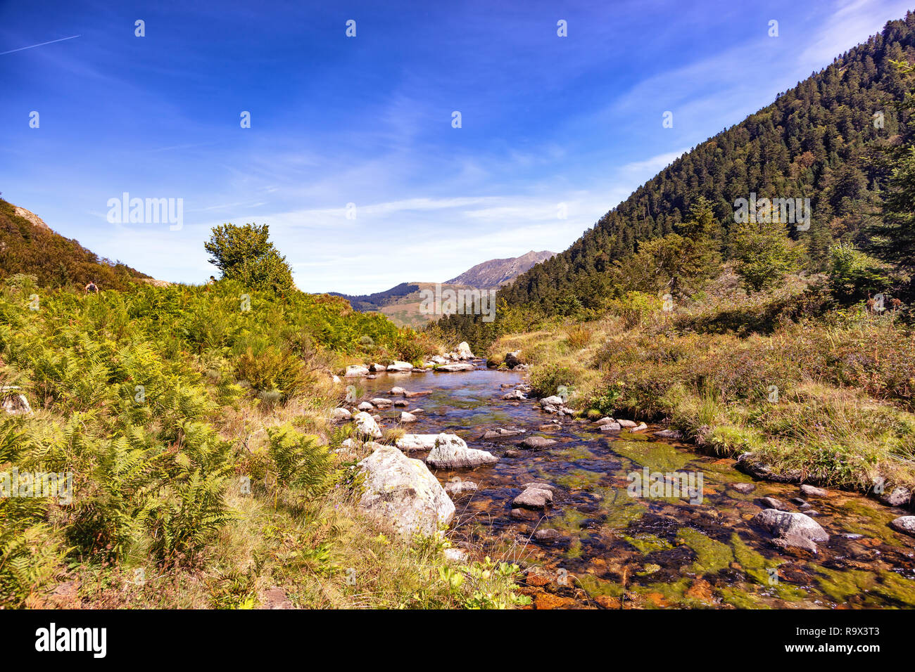 GR10, Hiking of tne Etang de Comte, Ariège Pyrenees, Occitanie, France ...