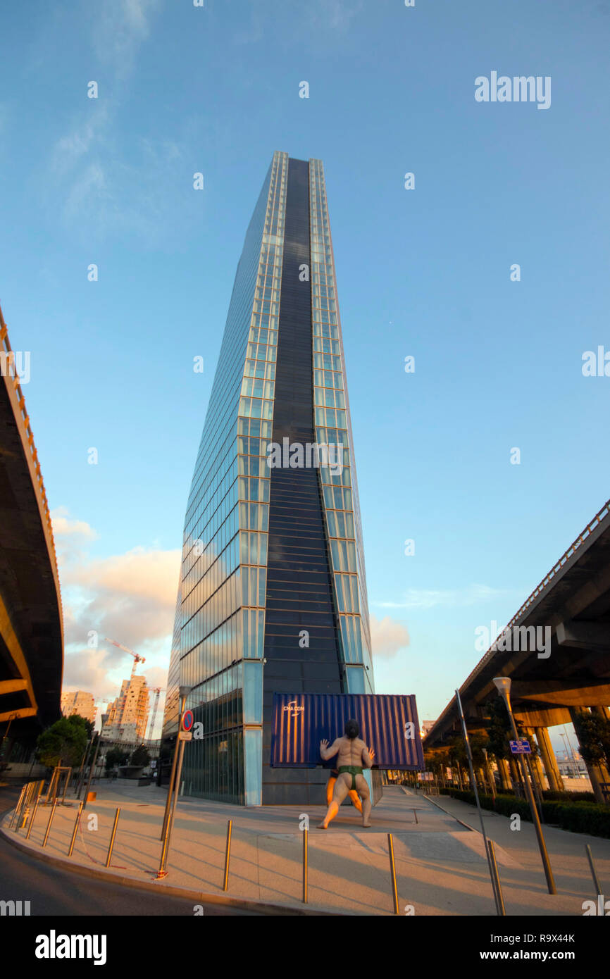 Tower tour of foundation CMA-CGM headquarters building Marseilles ...