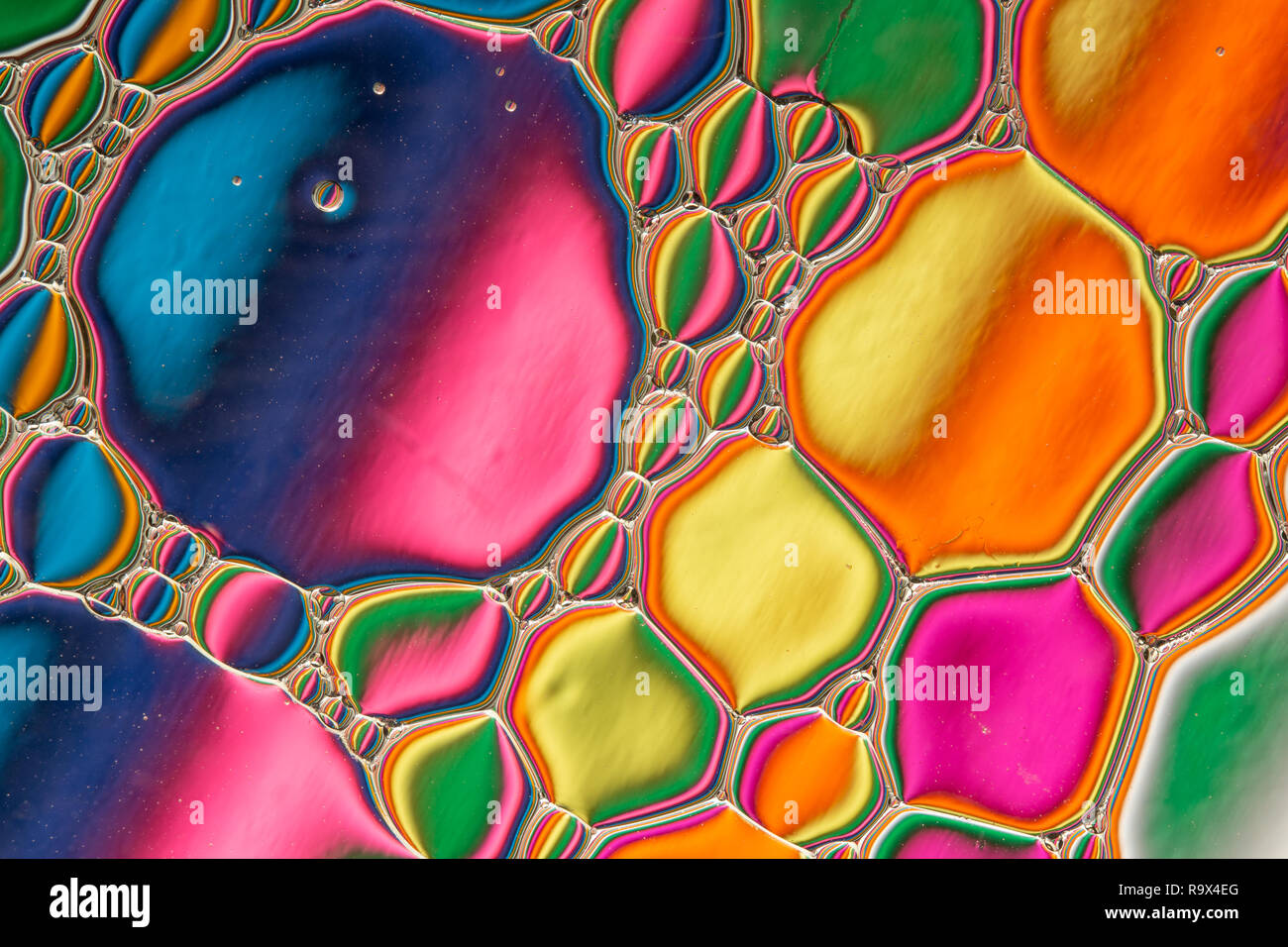 Colorful oil drops hi-res stock photography and images - Alamy