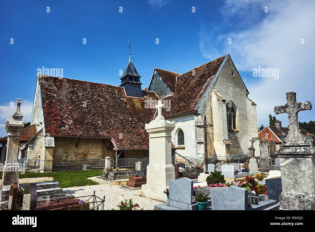 Medieval chapel cemetery champagne hi-res stock photography and images ...