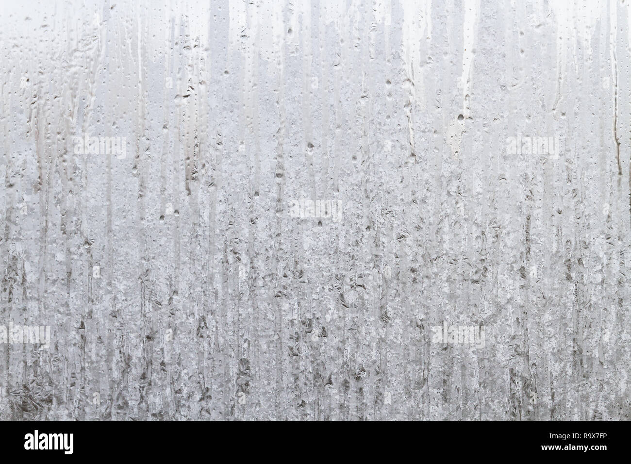 Frosty patterns on a frozen ice box in the early morning Stock Photo ...