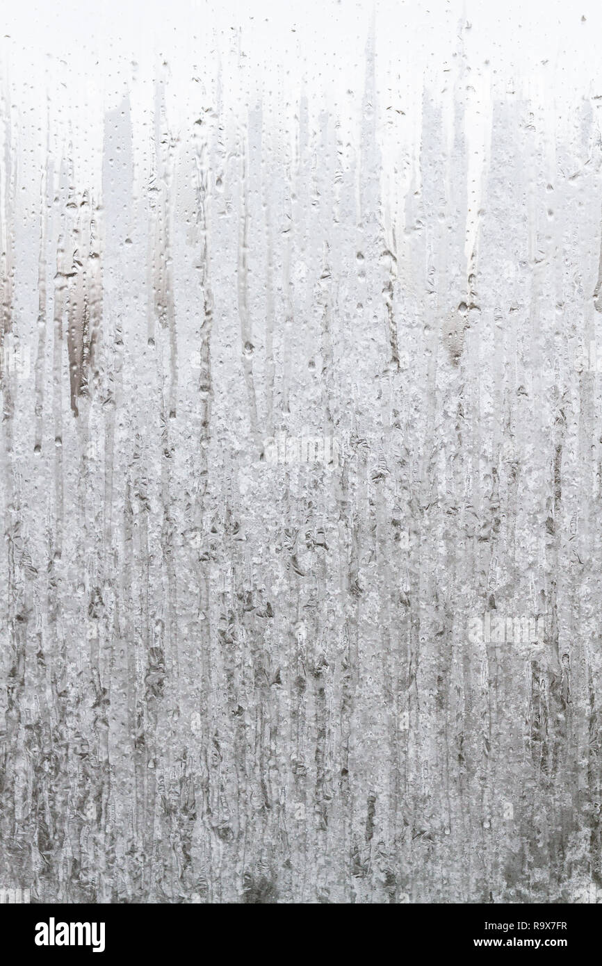 Frosty patterns on a frozen ice box in the early morning Stock Photo ...