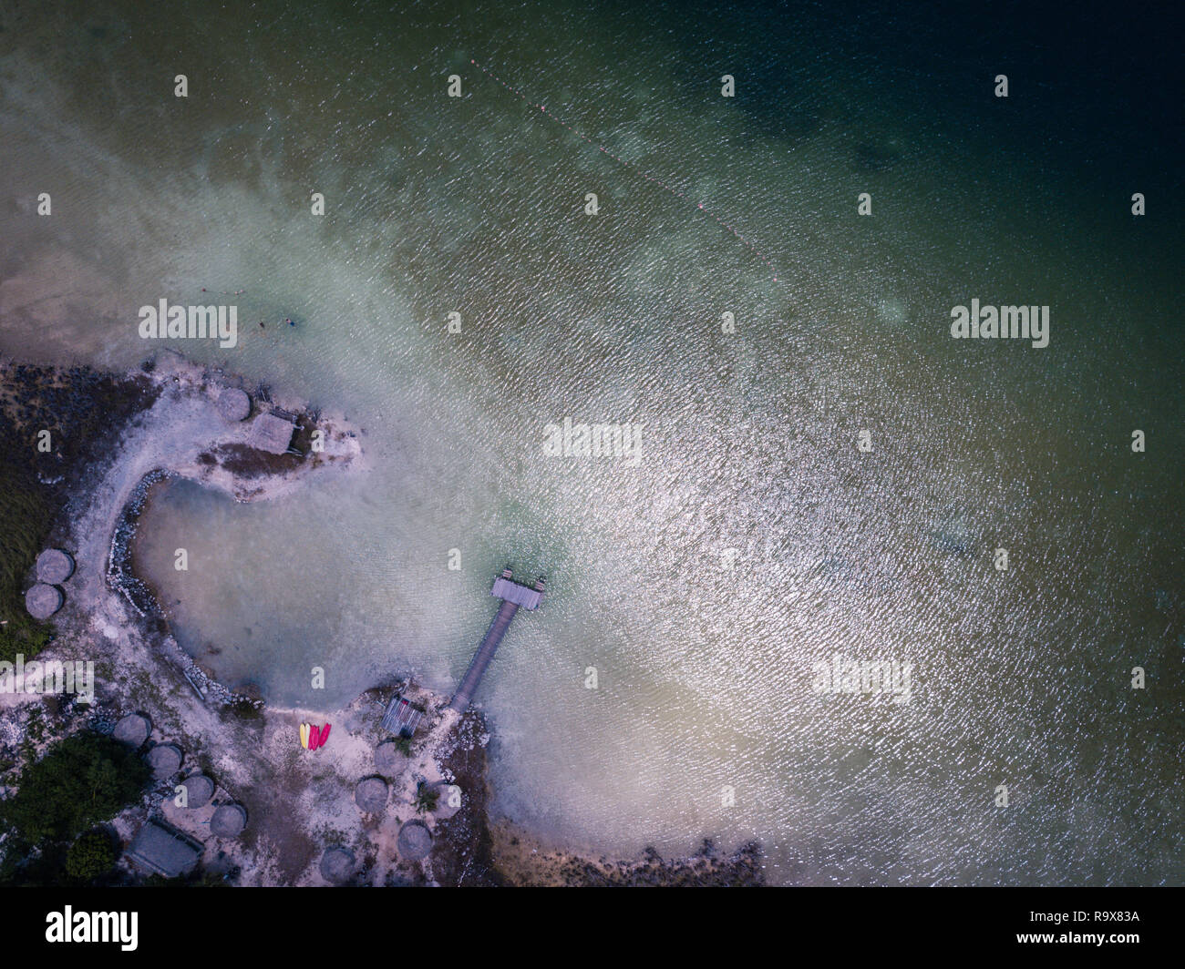 Mexico Drone Lagoon Yucatan Stock Photo - Alamy