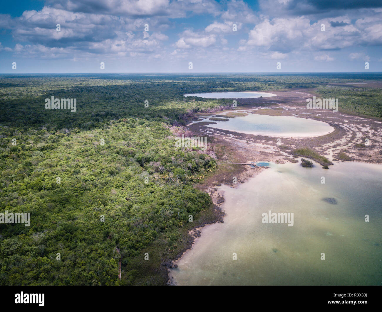 Mexico Drone Cenotes Stock Photo - Alamy