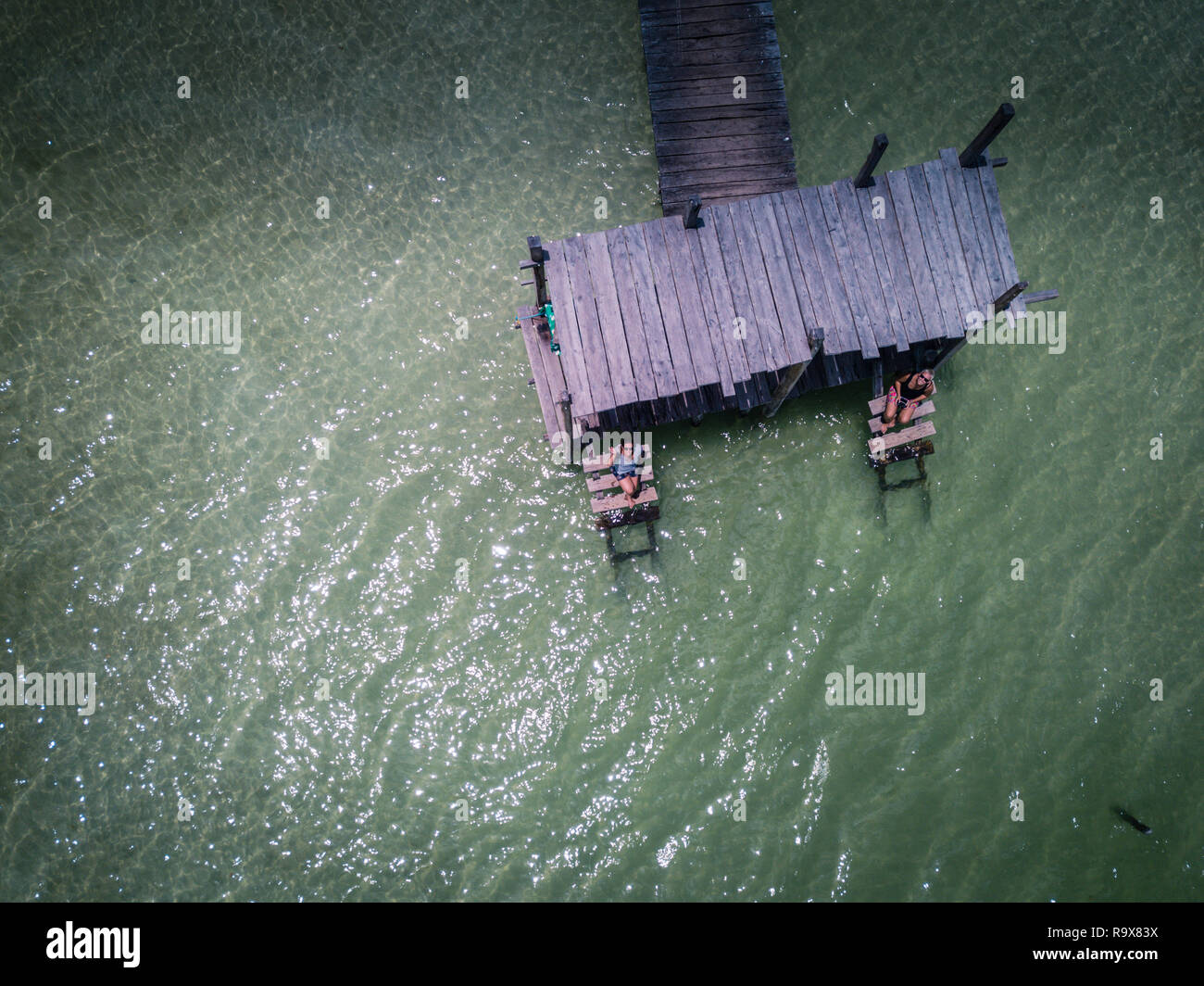 Mexico Drone Lagoon Yucatan Stock Photo - Alamy