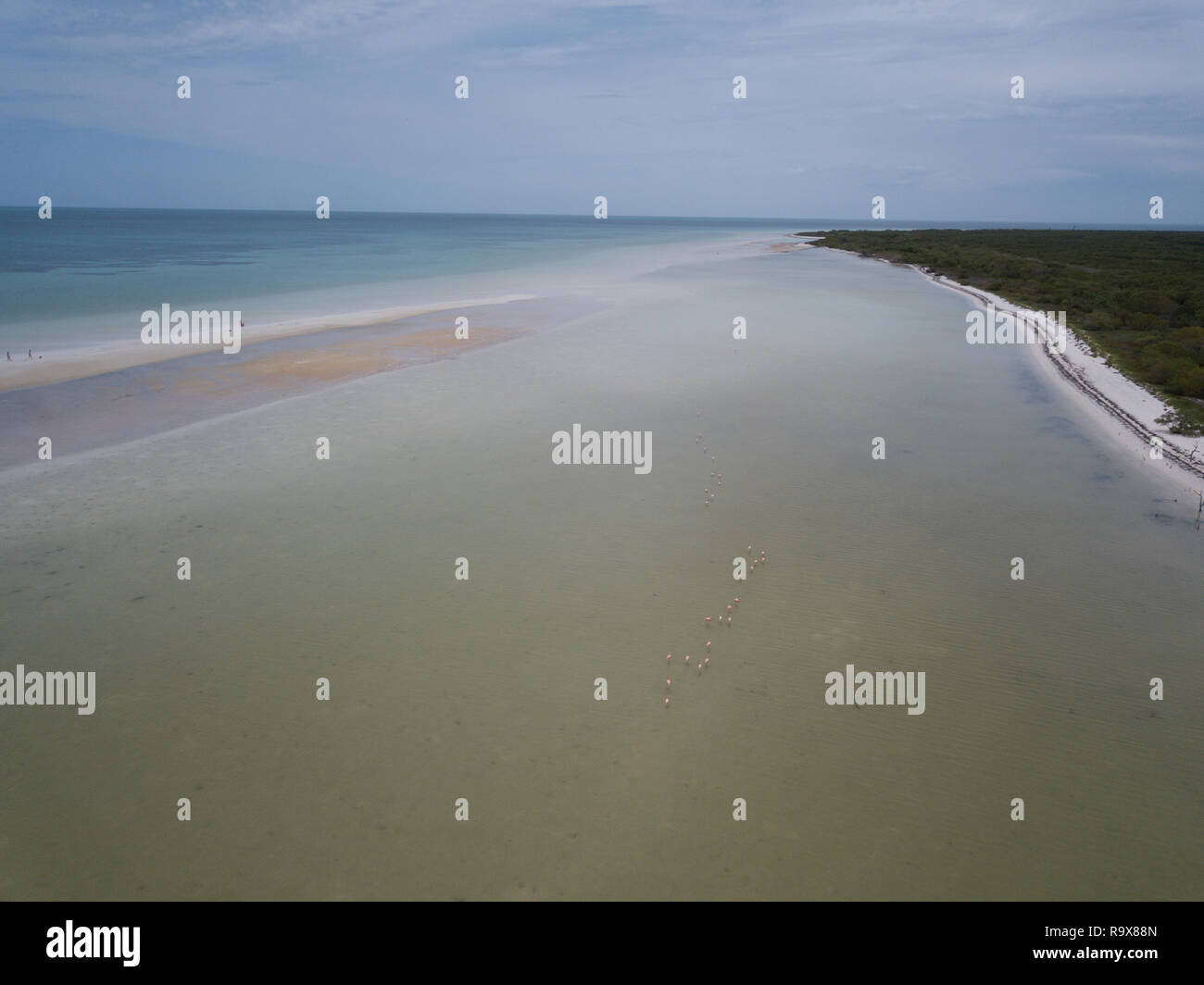 Mexico Drone Photo Isla Holbox Stock Photo - Alamy