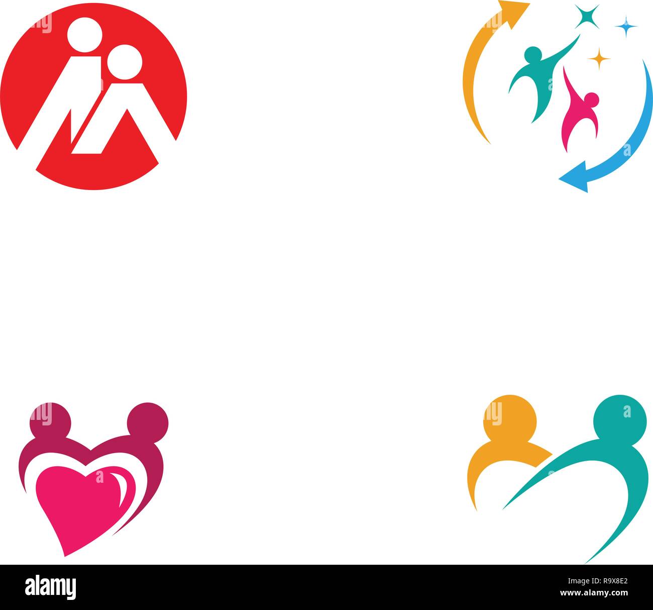 Community, network and social icon design template Stock Vector Image ...