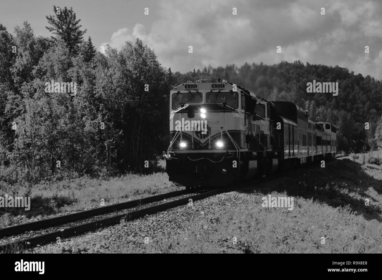 Park tourist train Black and White Stock Photos & Images - Alamy