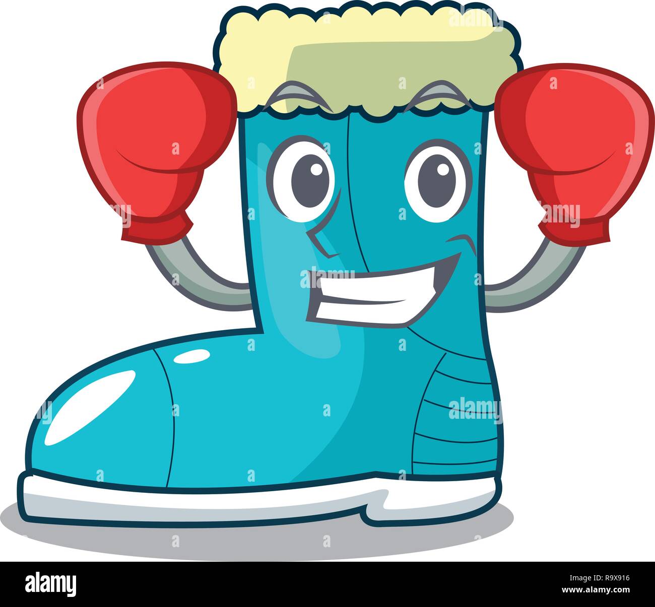 Boxing winter boot shoe in shape cartoon Stock Vector Image & Art - Alamy