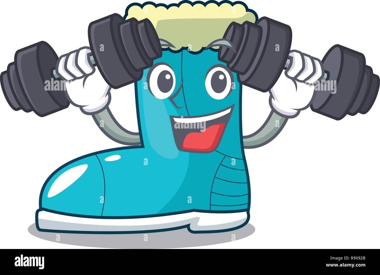 Fitness winter boot shoe in shape cartoon Stock Vector Image & Art - Alamy