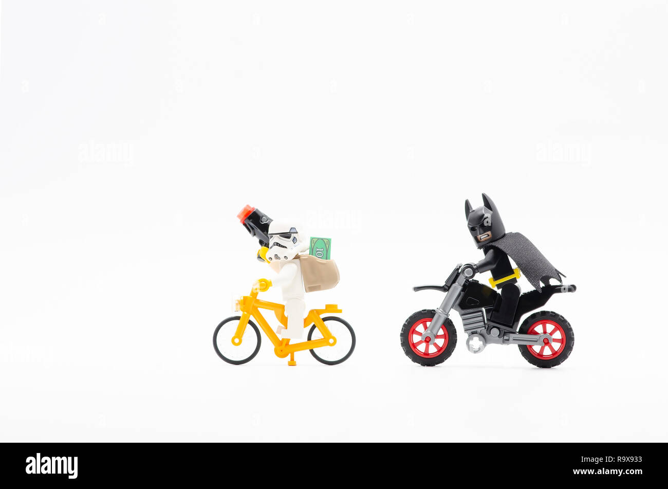 lego batman chasing storm trooper. Lego minifigures are manufactured by ...