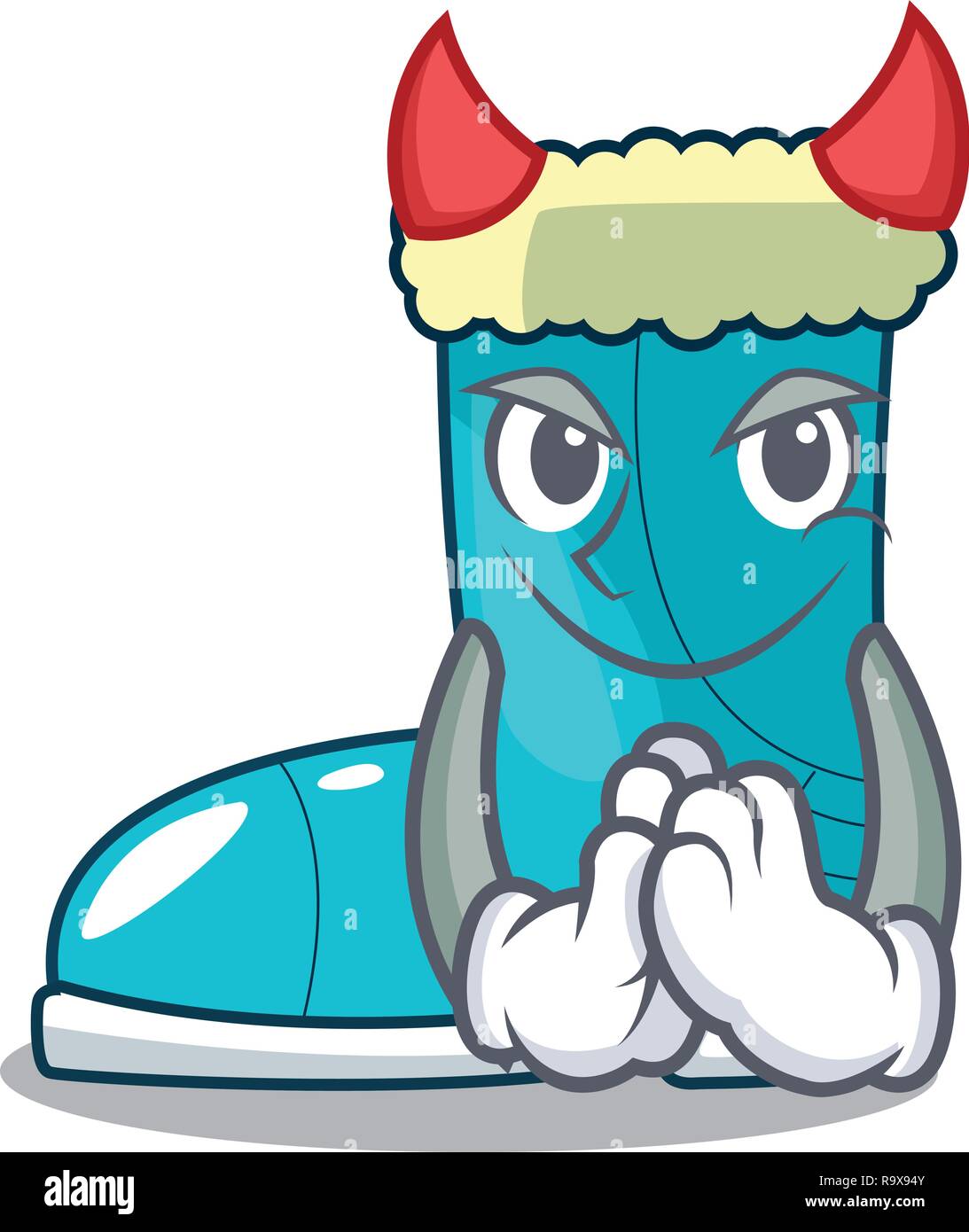 Devil winter boot on the character rak Stock Vector Image & Art - Alamy