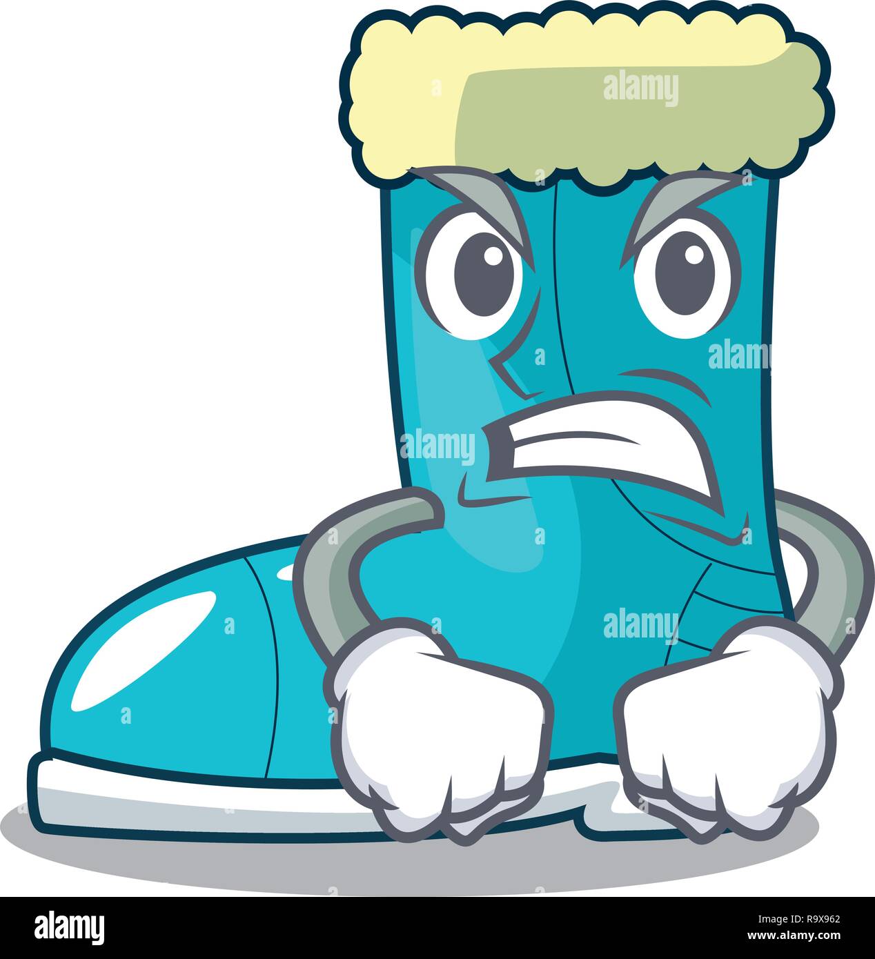 Angry winter boot on the character rak Stock Vector Image & Art - Alamy