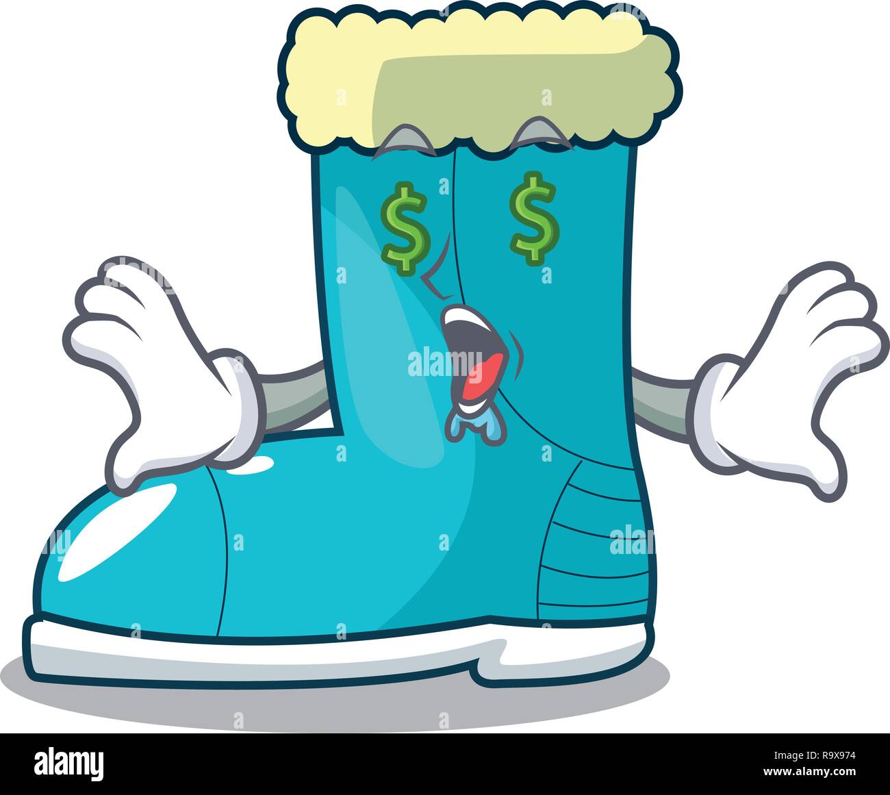 Money eye winter boot in shape cartoon funny Stock Vector Image & Art ...