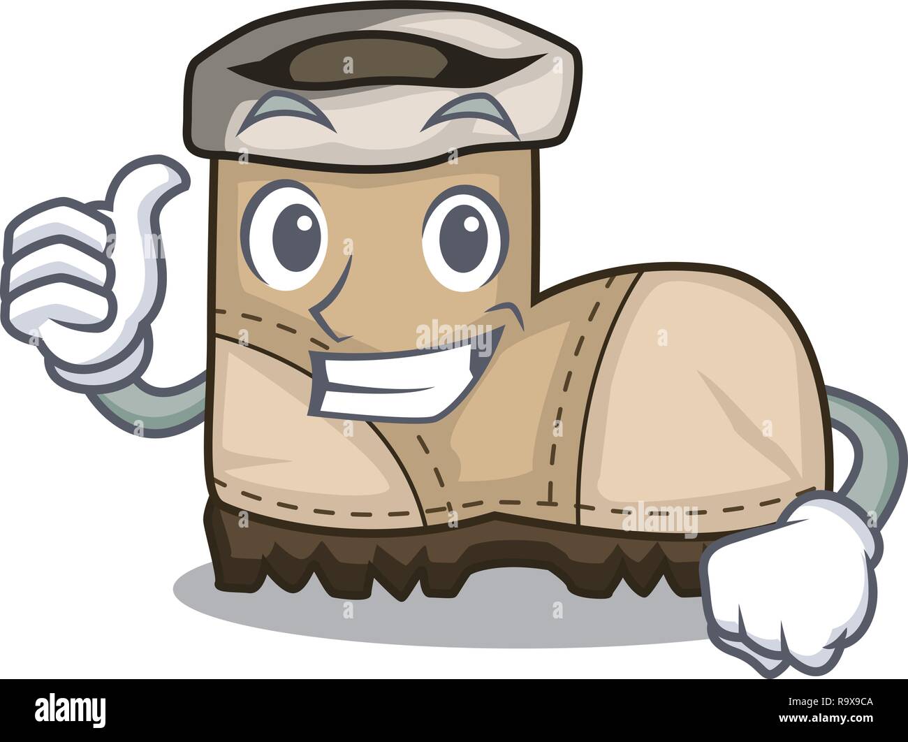 Thumbs up working boot in shape cartoon beautiful Stock Vector Image ...