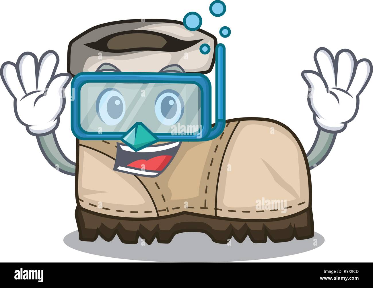 Diving working boot in shape cartoon beautiful Stock Vector Image & Art ...