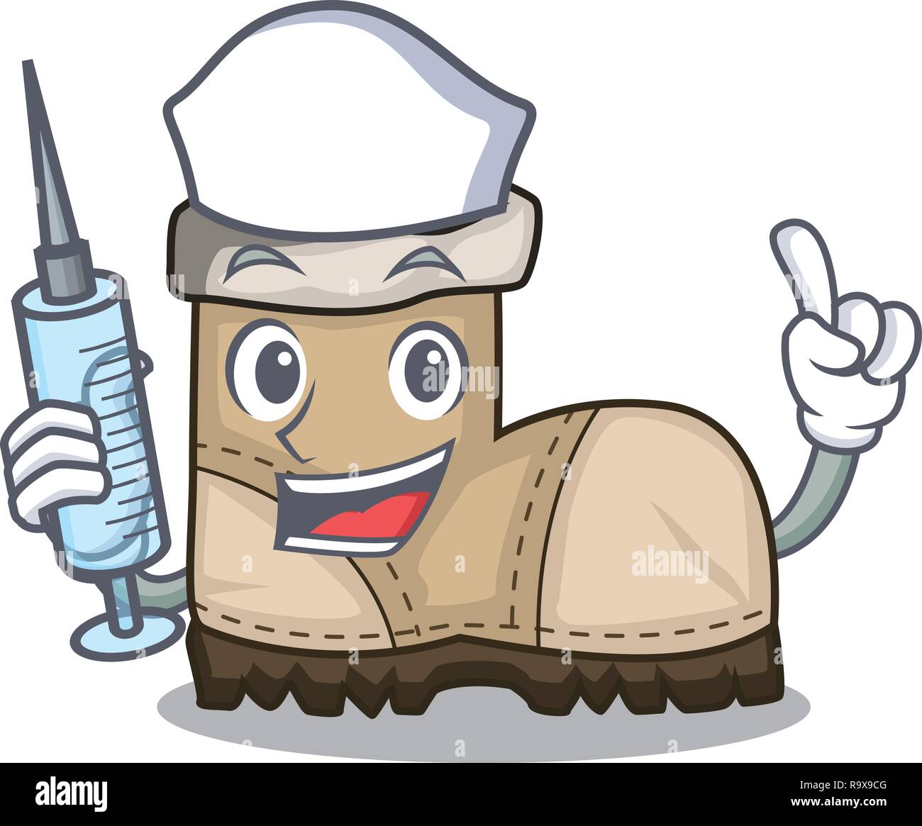 Nurse working boot in shape cartoon beautiful Stock Vector Image & Art ...